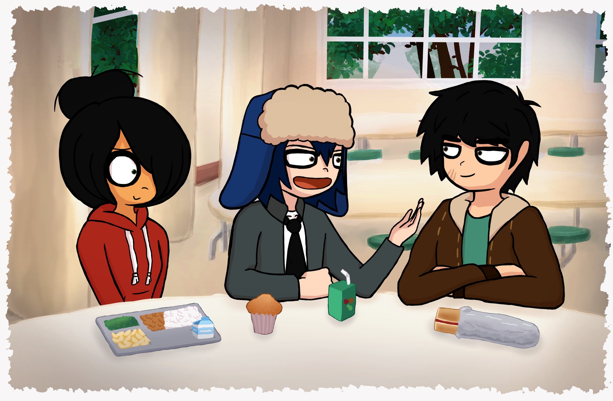 Post 15298 Apple Apple Juice Apples Artist Mineartzzz Black Hair Blue Hair Brown Eyes Green